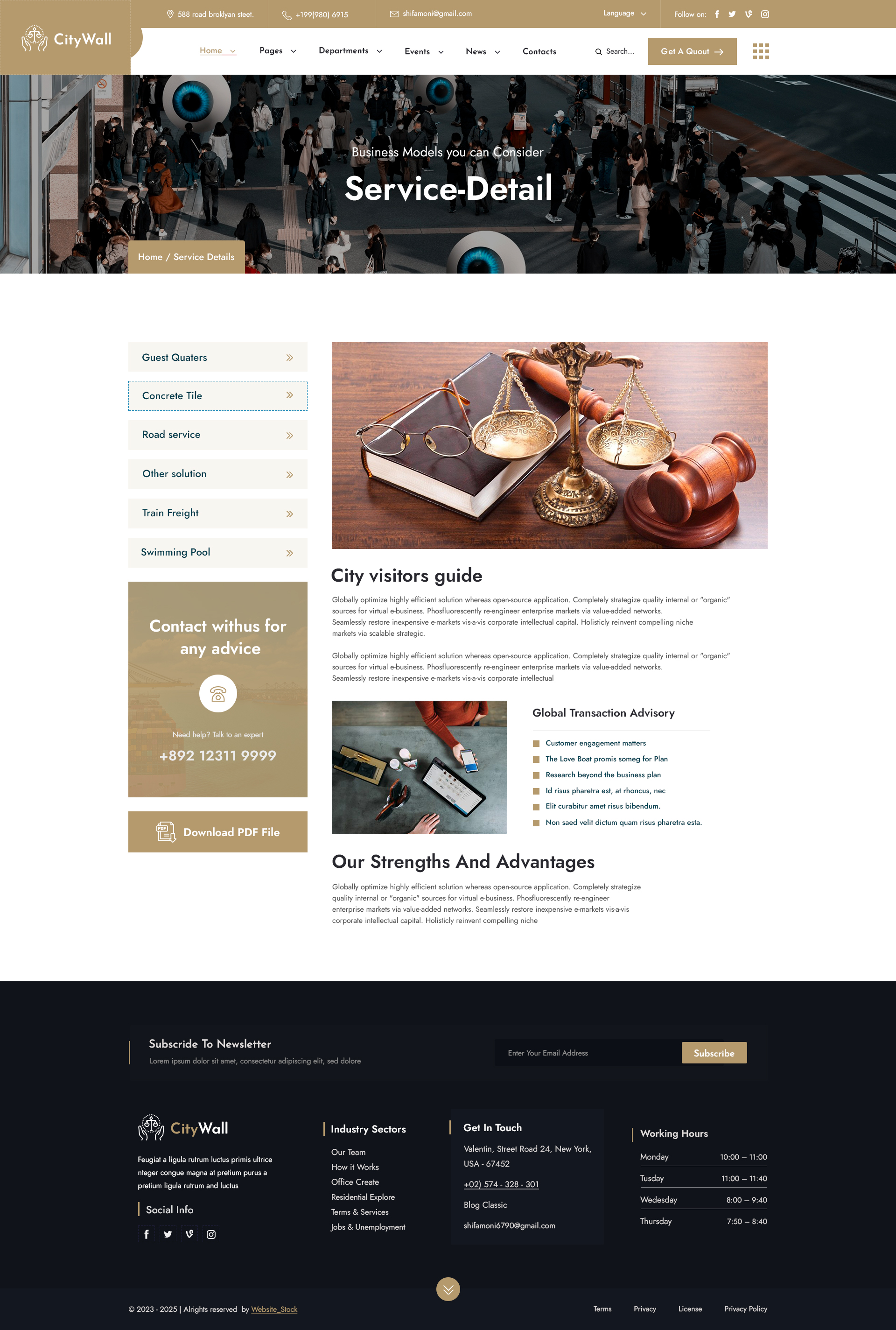 Citywall-Municipal City Government PSD Template by Website_Stock ...