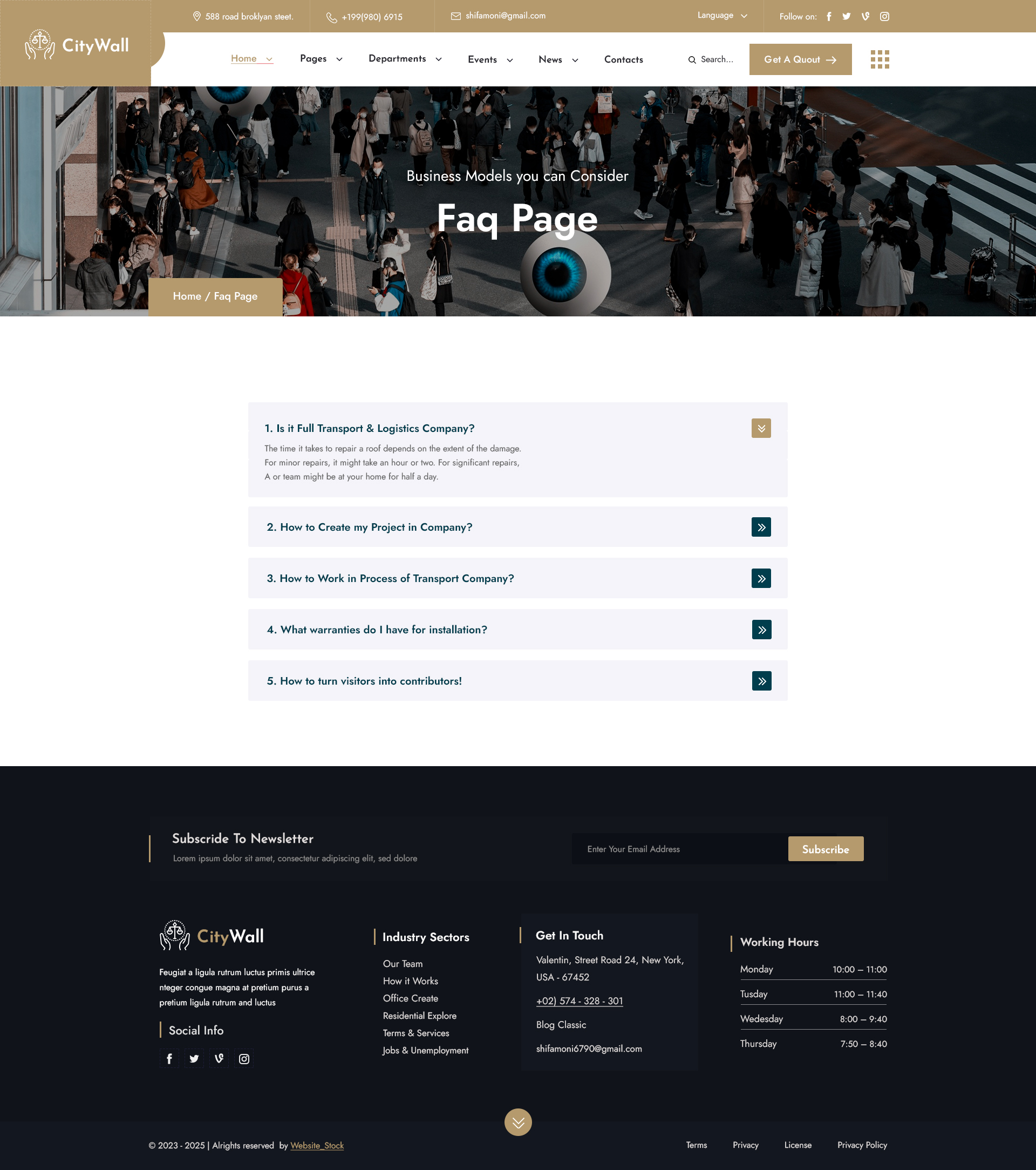 Citywall-Municipal City Government PSD Template by Website_Stock ...