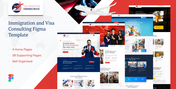 Immigway - Immigration & Visa Consulting Figma Template by wpthemebooster