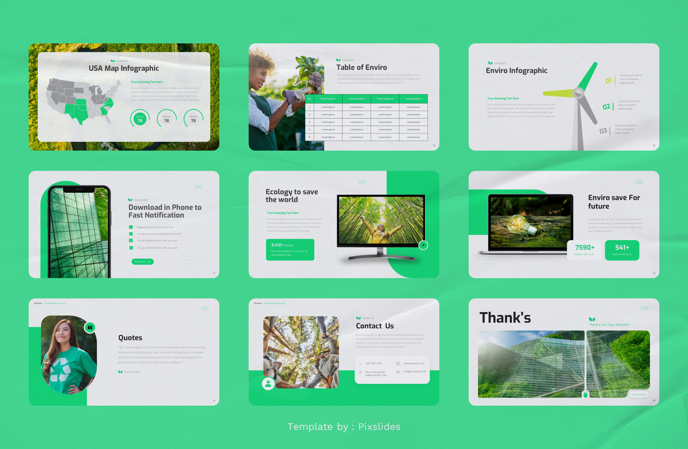 Enviro - Sustainability Energy and Ecology PowerPoint Templarte ...
