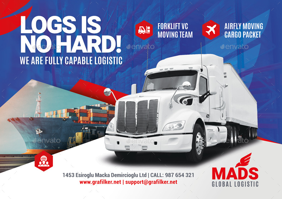 Logistics Flyer Bundle Templates, Print Templates | GraphicRiver