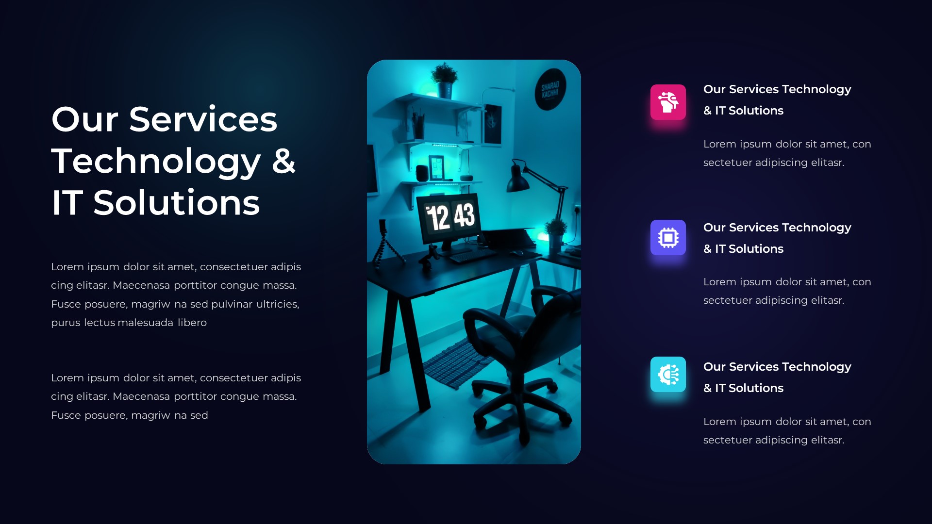 Technology & IT Solutions Powerpoint Template, Presentation Templates
