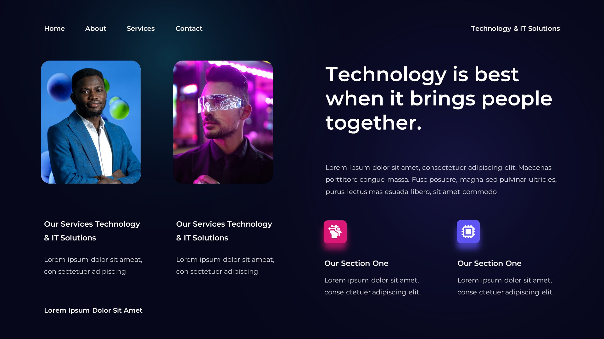 Technology & IT Solutions Powerpoint Template, Presentation Templates