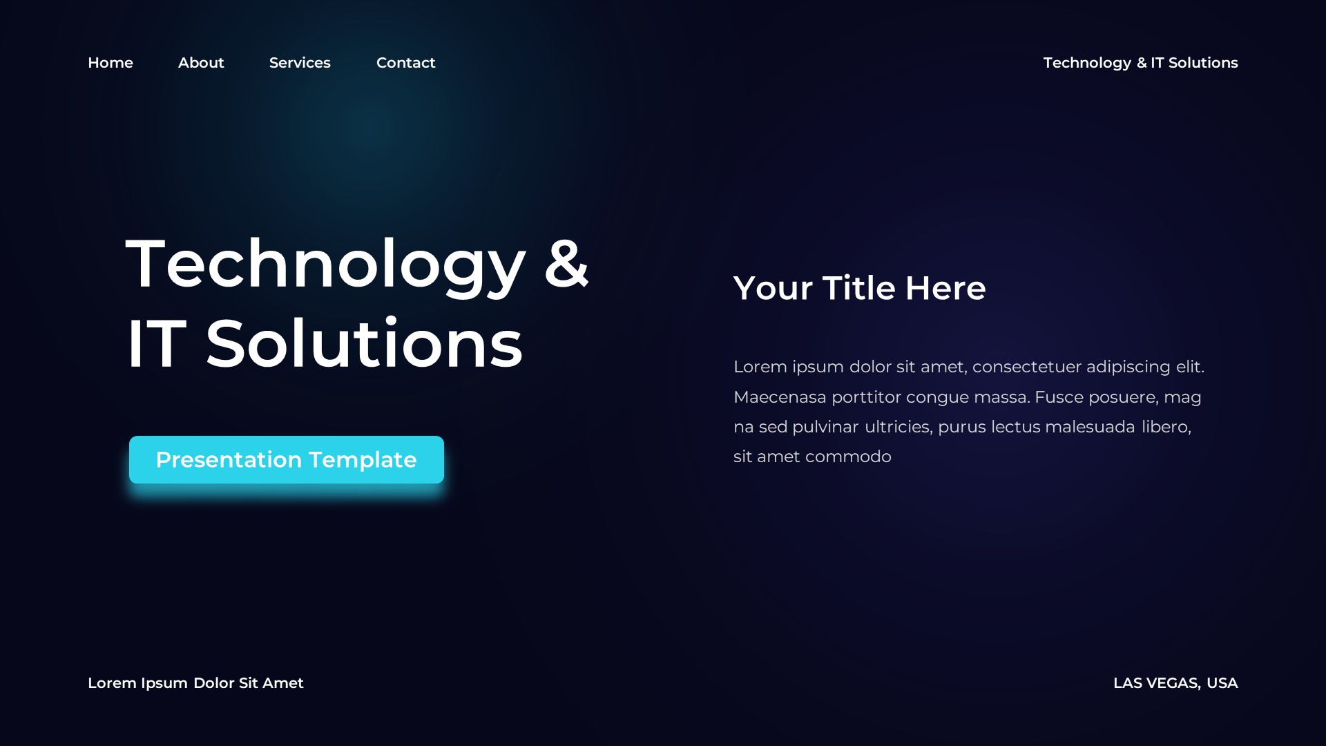 Technology & IT Solutions Powerpoint Template, Presentation Templates