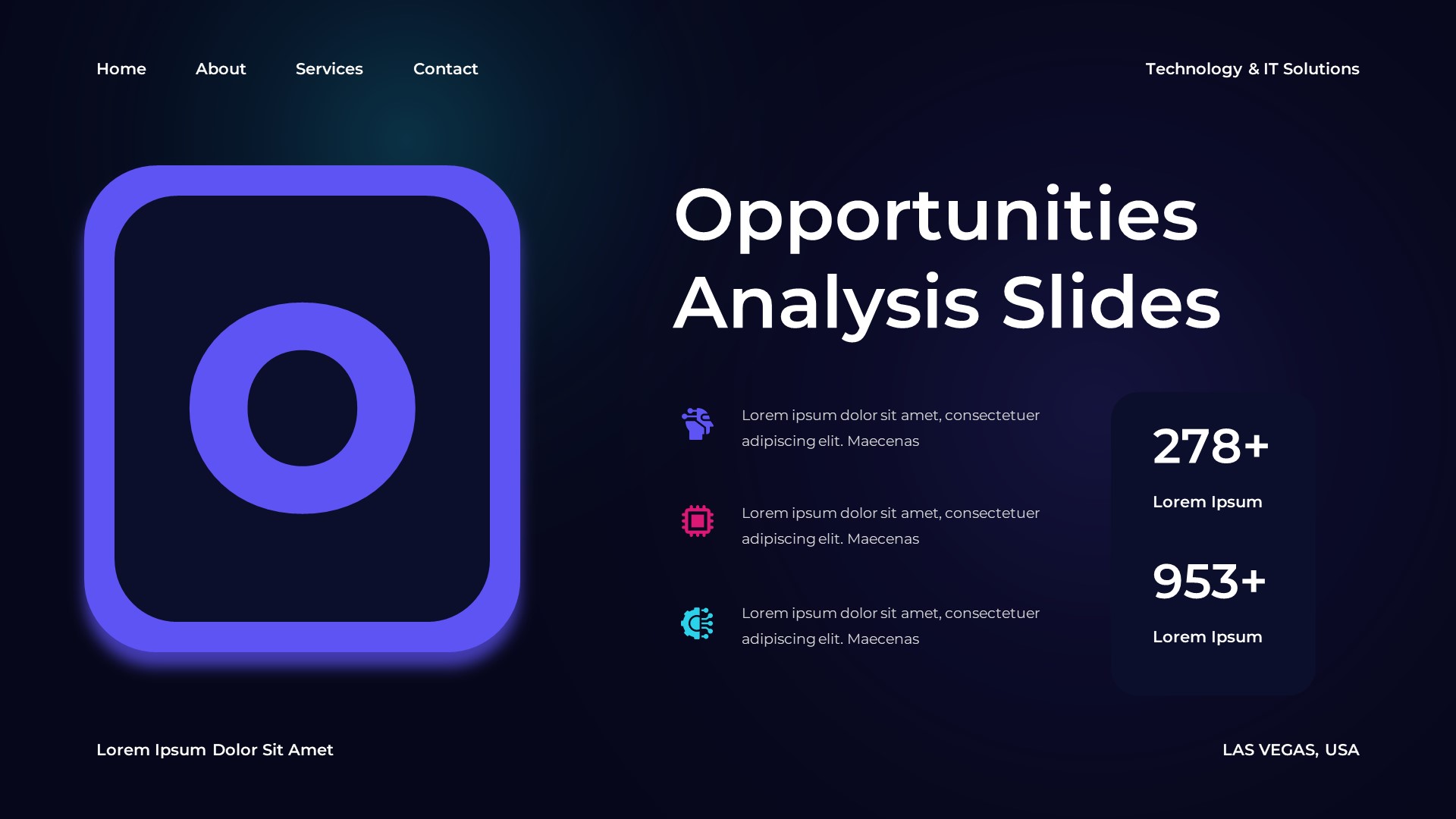 Technology & IT Solutions Powerpoint Template, Presentation Templates