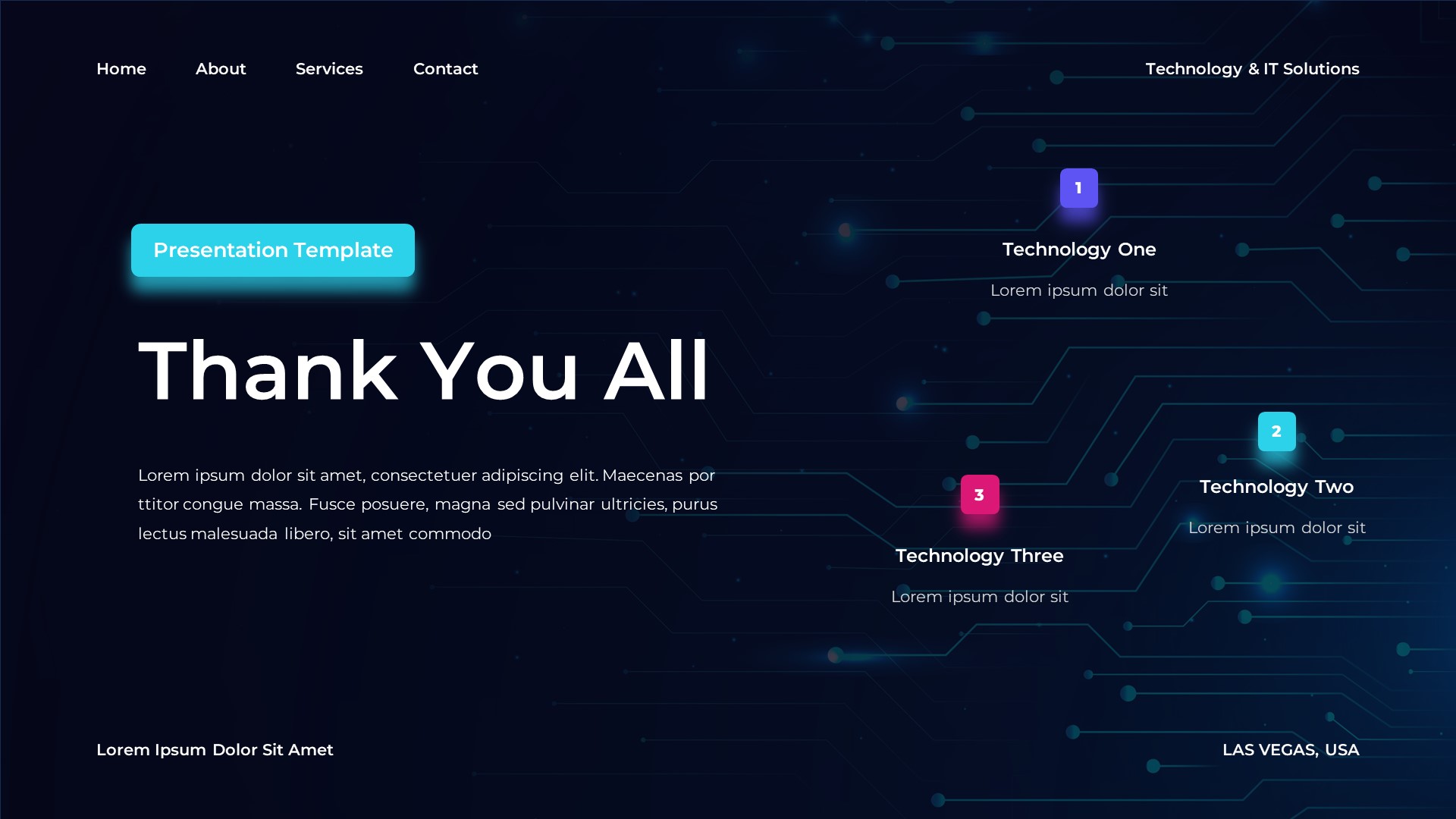 Technology & IT Solutions Powerpoint Template, Presentation Templates