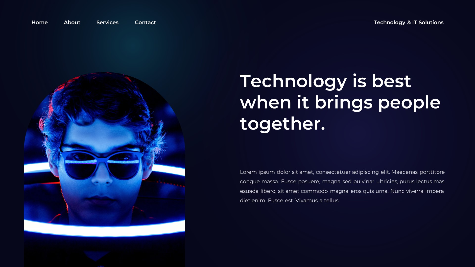 Technology & IT Solutions Powerpoint Template, Presentation Templates