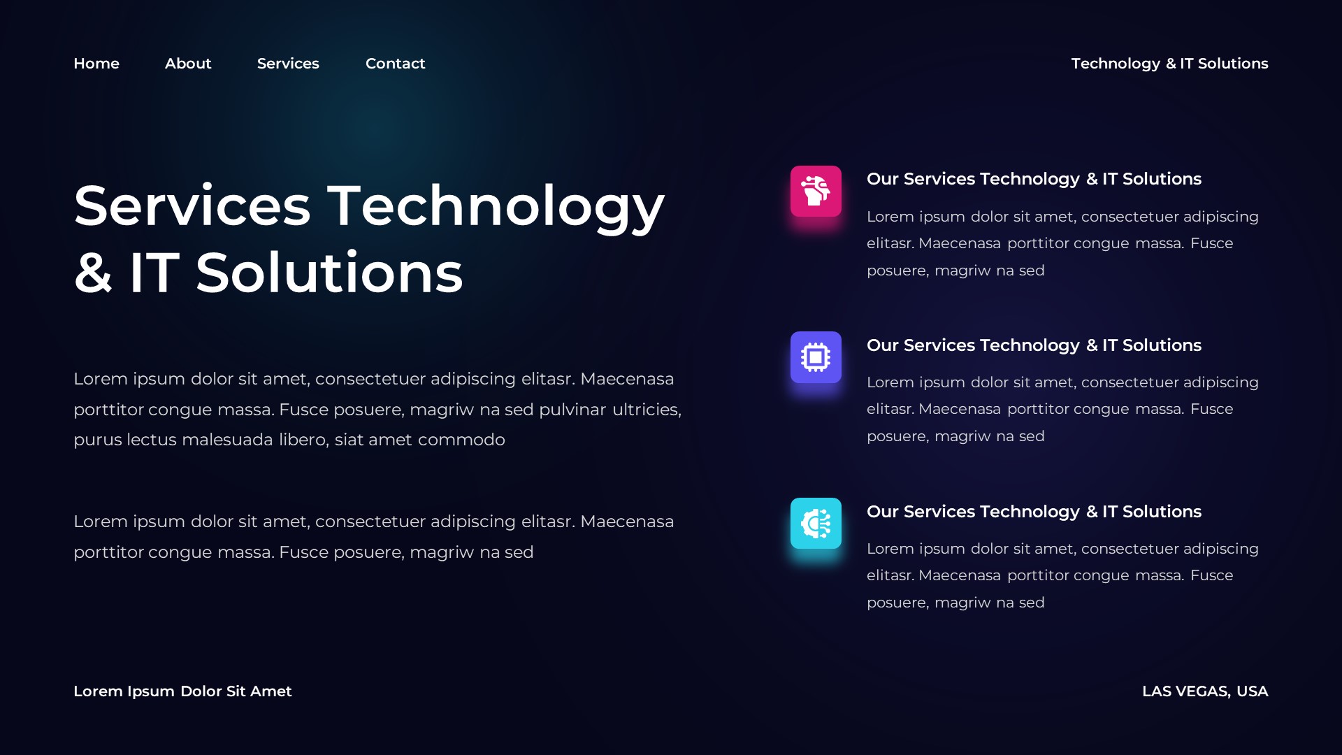 Technology & IT Solutions Google Slides Template, Presentation Templates
