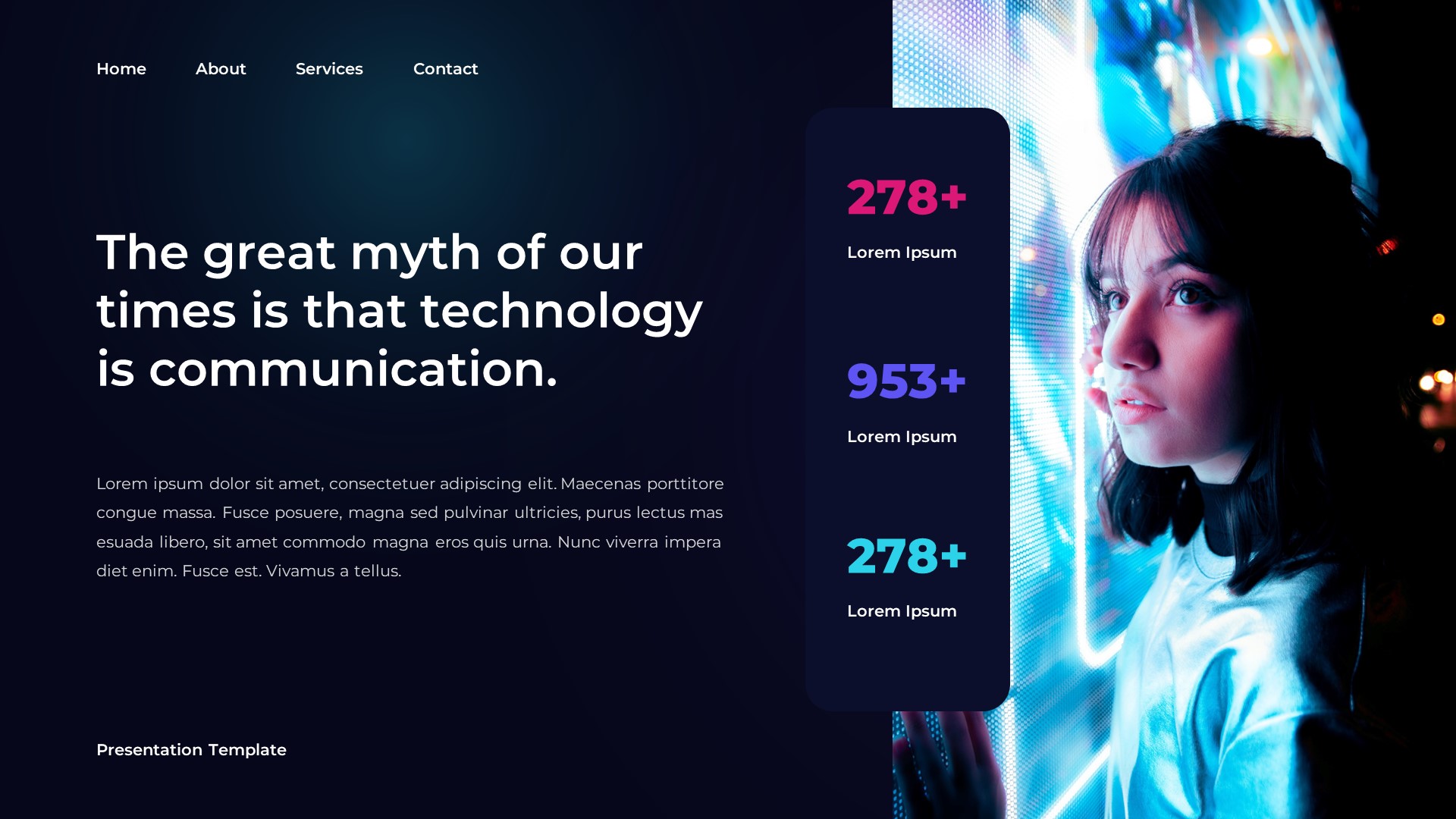 Technology & IT Solutions Google Slides Template, Presentation Templates