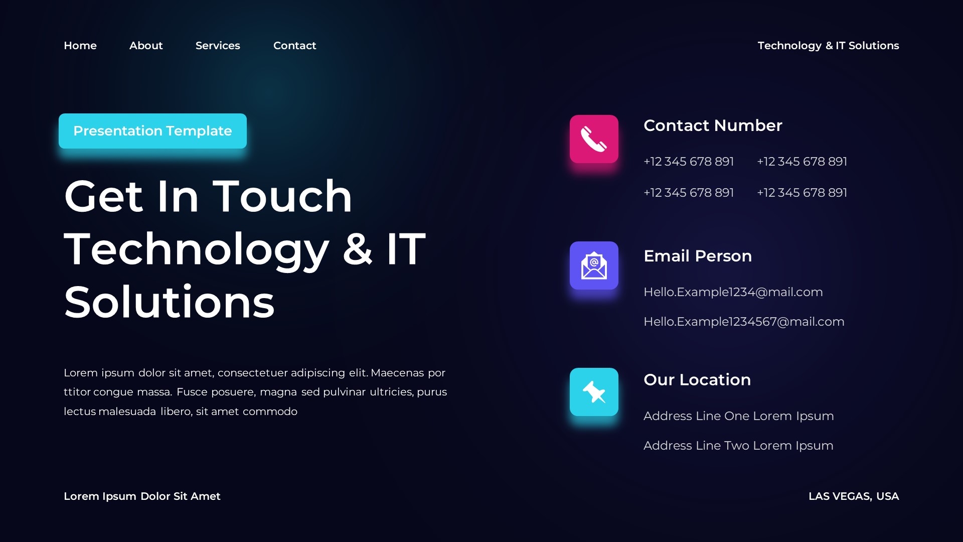 Technology & IT Solutions Google Slides Template, Presentation Templates