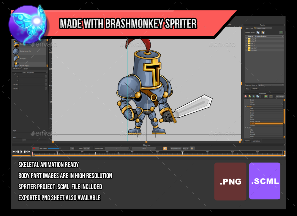 The Knights - Game Sprites, Game Assets | GraphicRiver