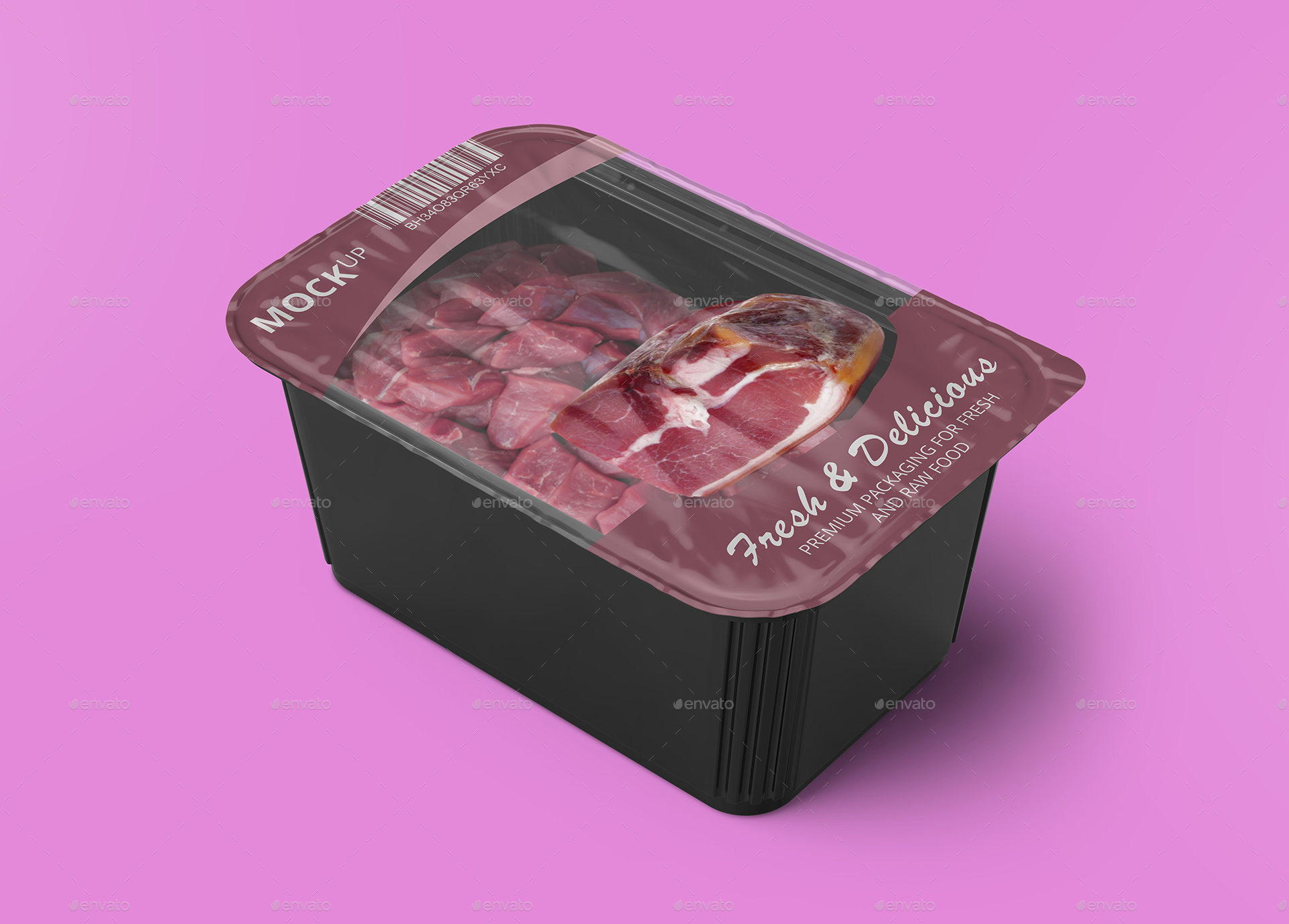 Raw Food Container Box Packaging Mockup, Graphics | GraphicRiver