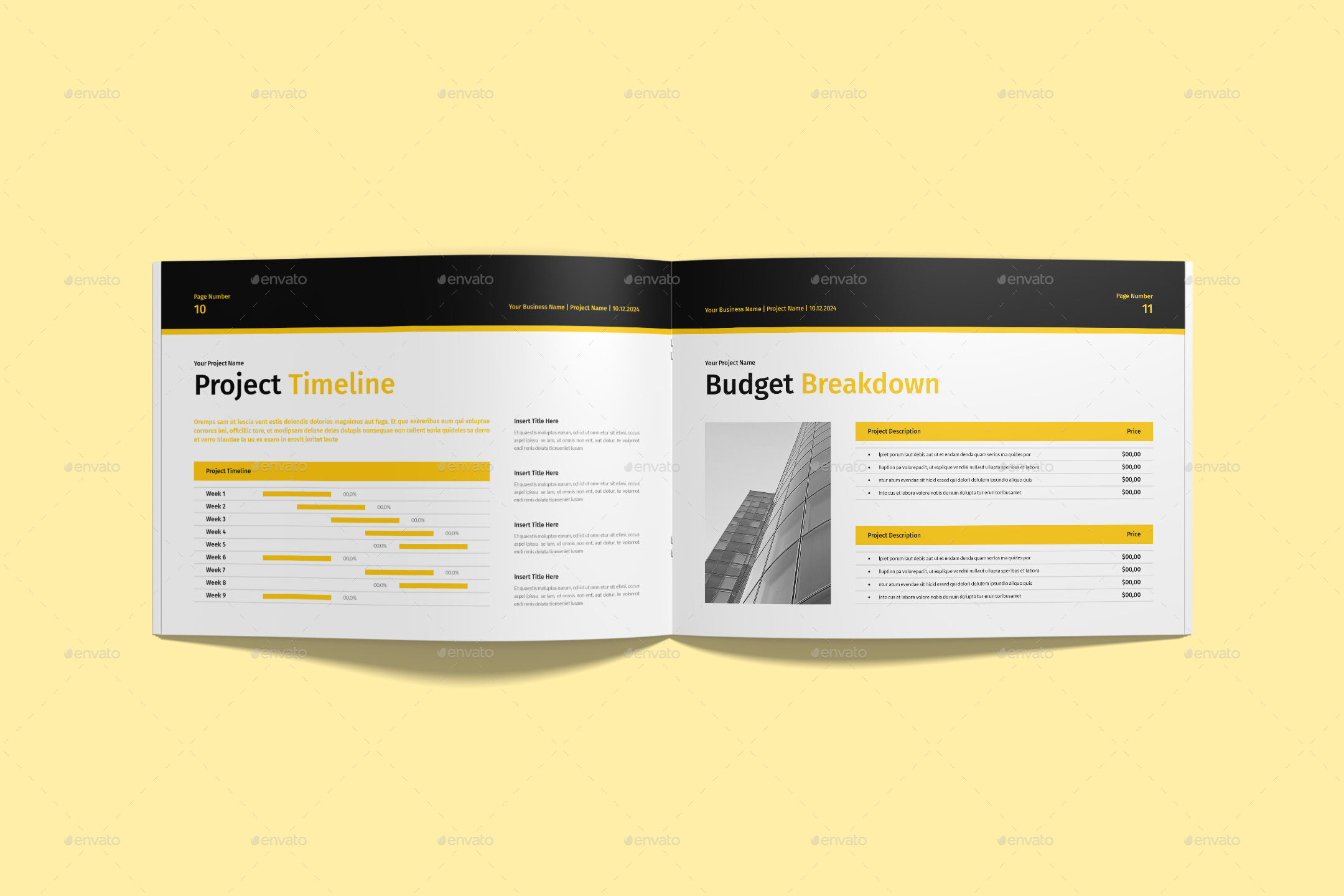 Project Proposal Template Landscape, Print Templates | GraphicRiver