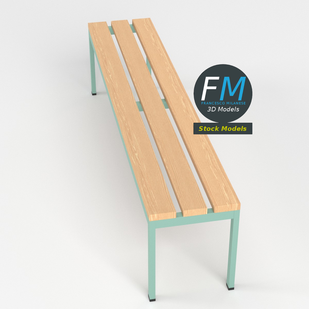 Locker room bench 4 by FrancescoMilanese85 | 3DOcean