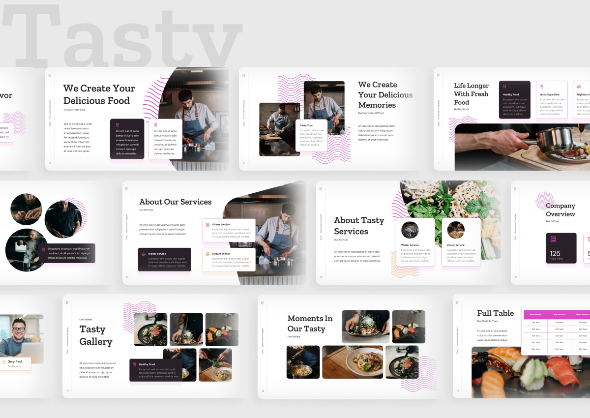 Tasty - Restaurant PowerPoint Presentation, Presentation Templates