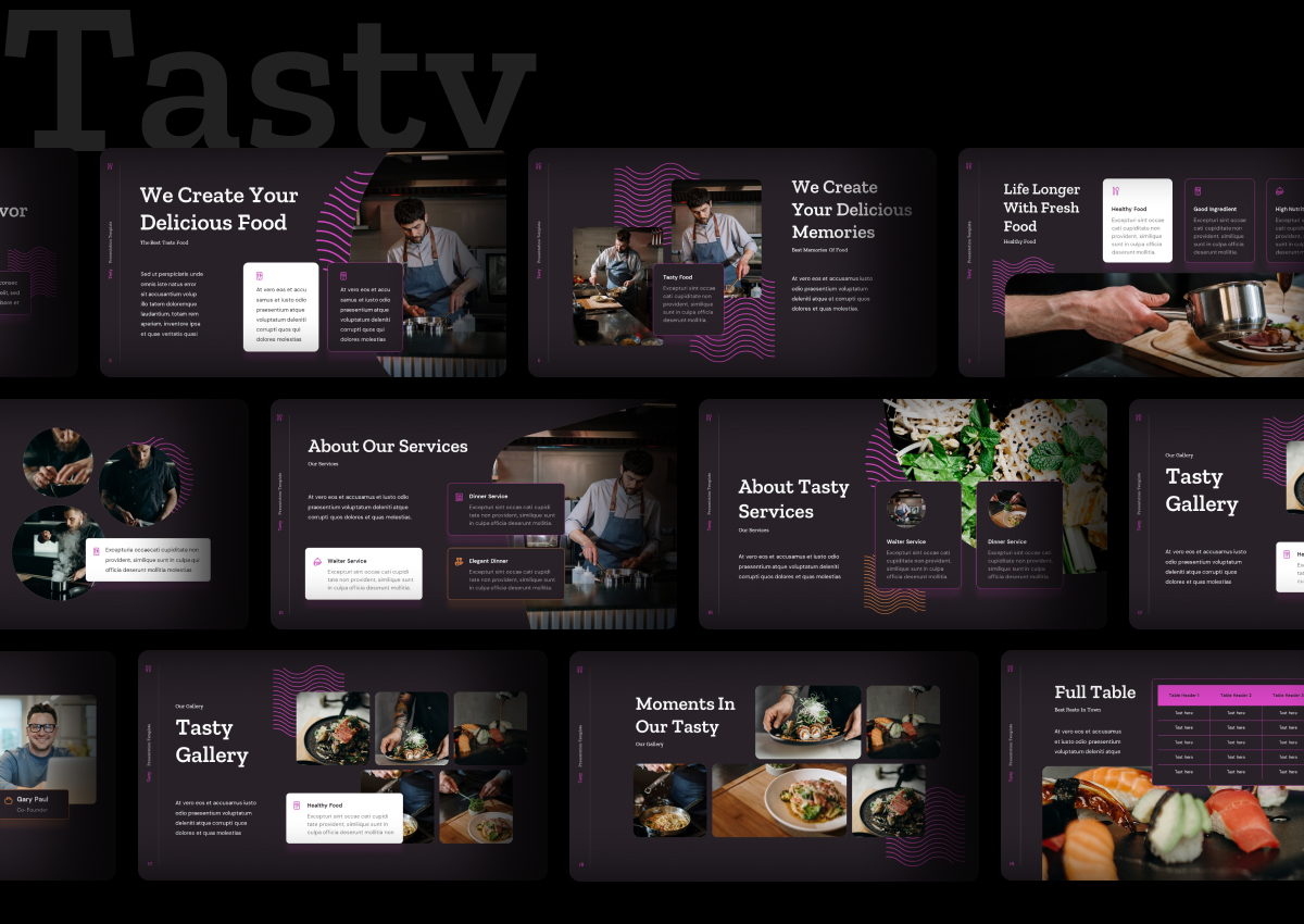 Tasty - Restaurant PowerPoint Presentation, Presentation Templates