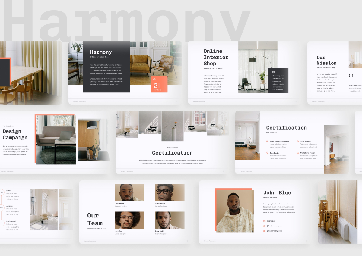 Harmony Interior Powerpoint Presentation Presentation Templates
