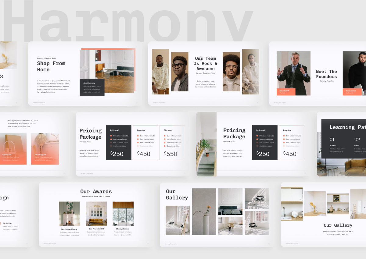 Harmony - Interior Keynote Presentation, Presentation Templates ...