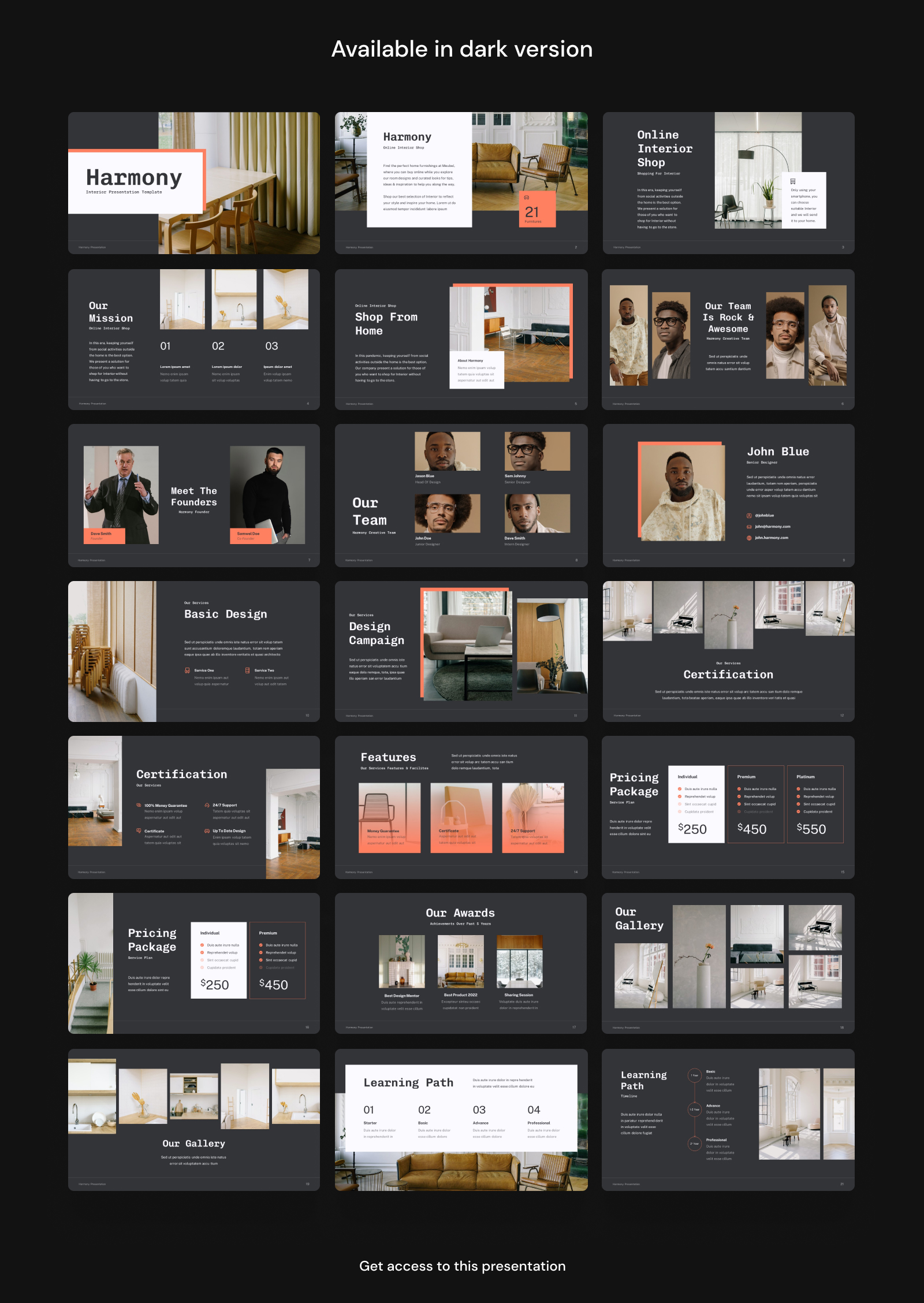 Harmony - Interior Keynote Presentation, Presentation Templates ...
