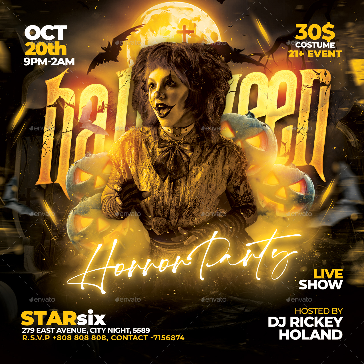 Halloween Flyer Bundle, Print Templates | GraphicRiver