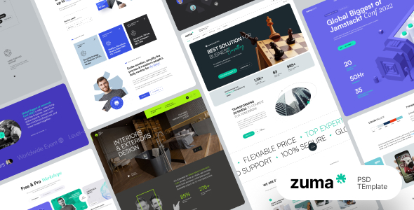 Zuma - Creative & Multipurpose PSD Template by LoganDang | ThemeForest