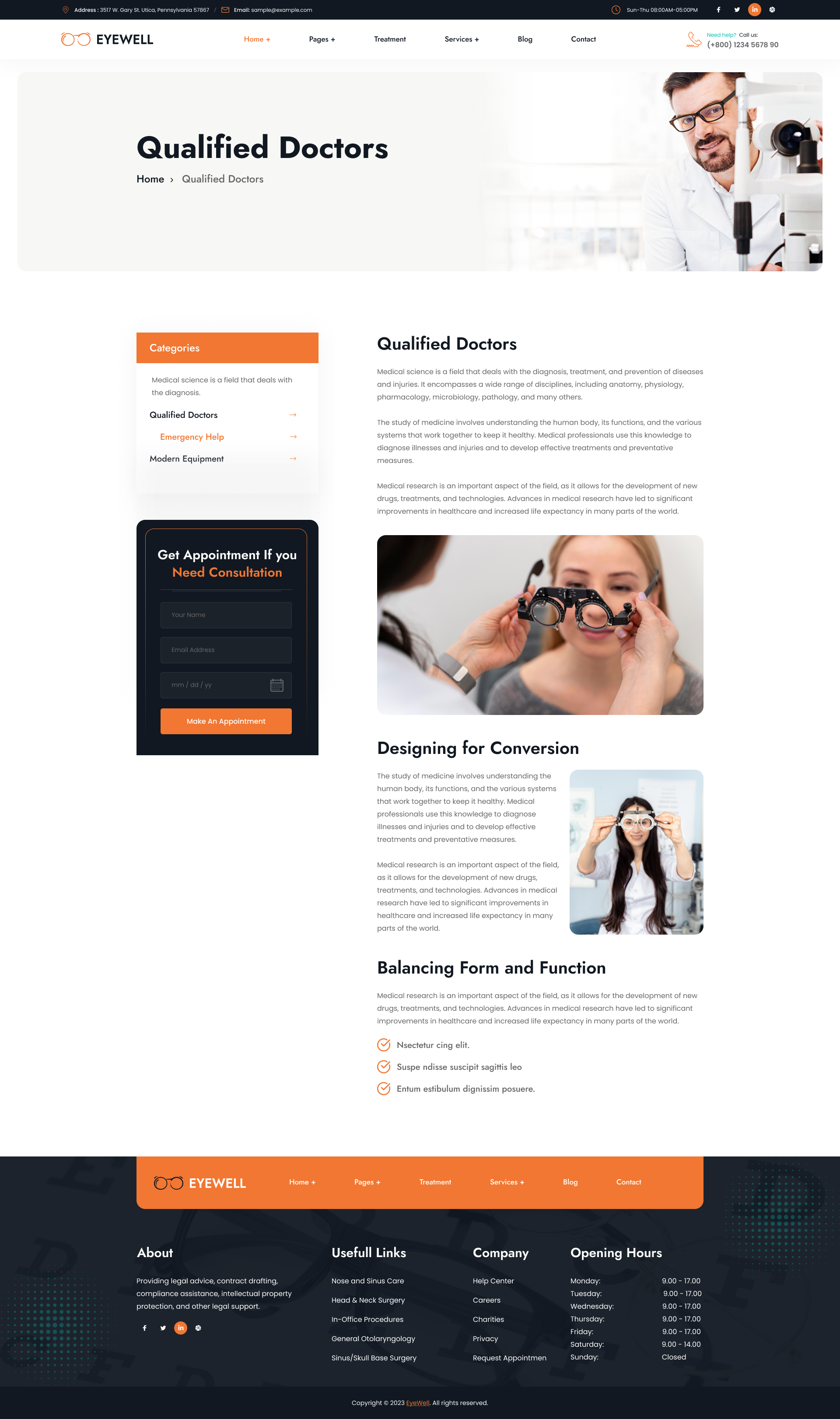 EyeWell – Eye Care Figma Template by wpmessiah | ThemeForest