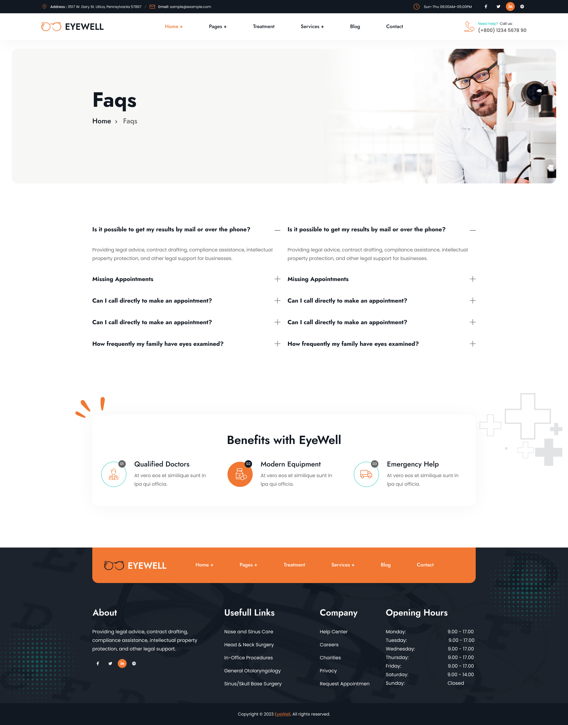 EyeWell – Eye Care Figma Template by wpmessiah | ThemeForest