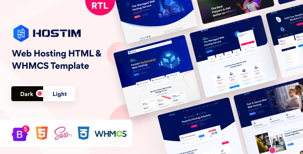 Hostim - Web Hosting Services HTML Template with WHMCS by ThemeTags