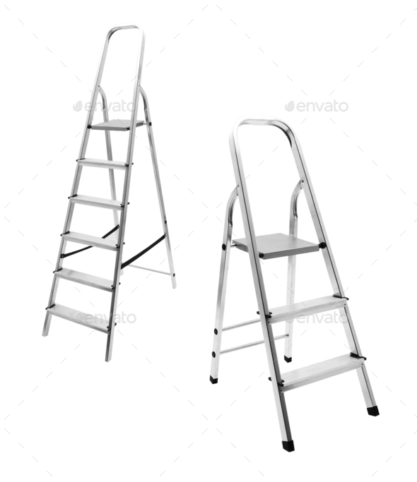 metal ladders isolated Stock Photo by ozaiachin | PhotoDune
