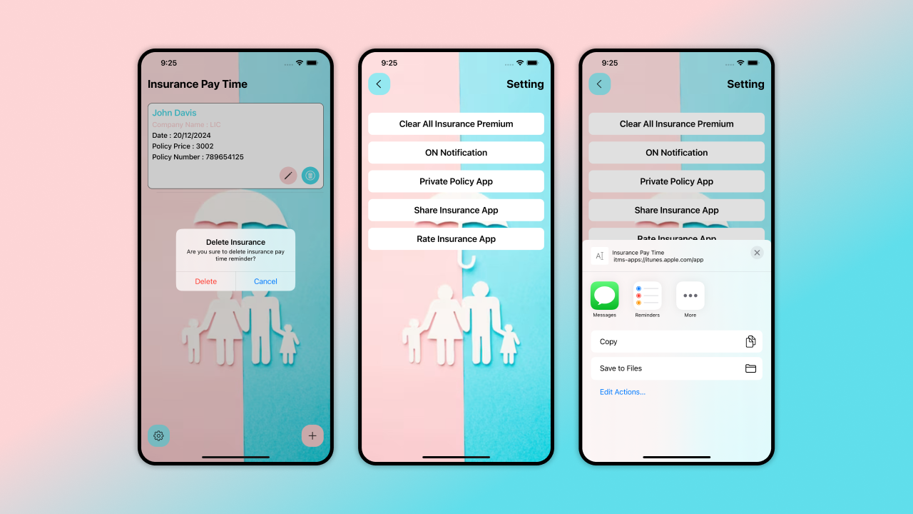 Insurance Pay Time - iOS App - Insurance Reminder by sahilmoradiya