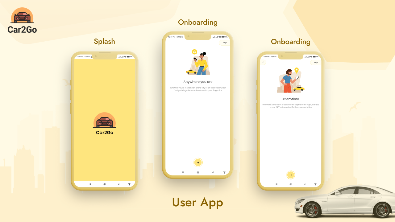 Car2Go - One Stop Ride Share Platform | User Native Android App ...