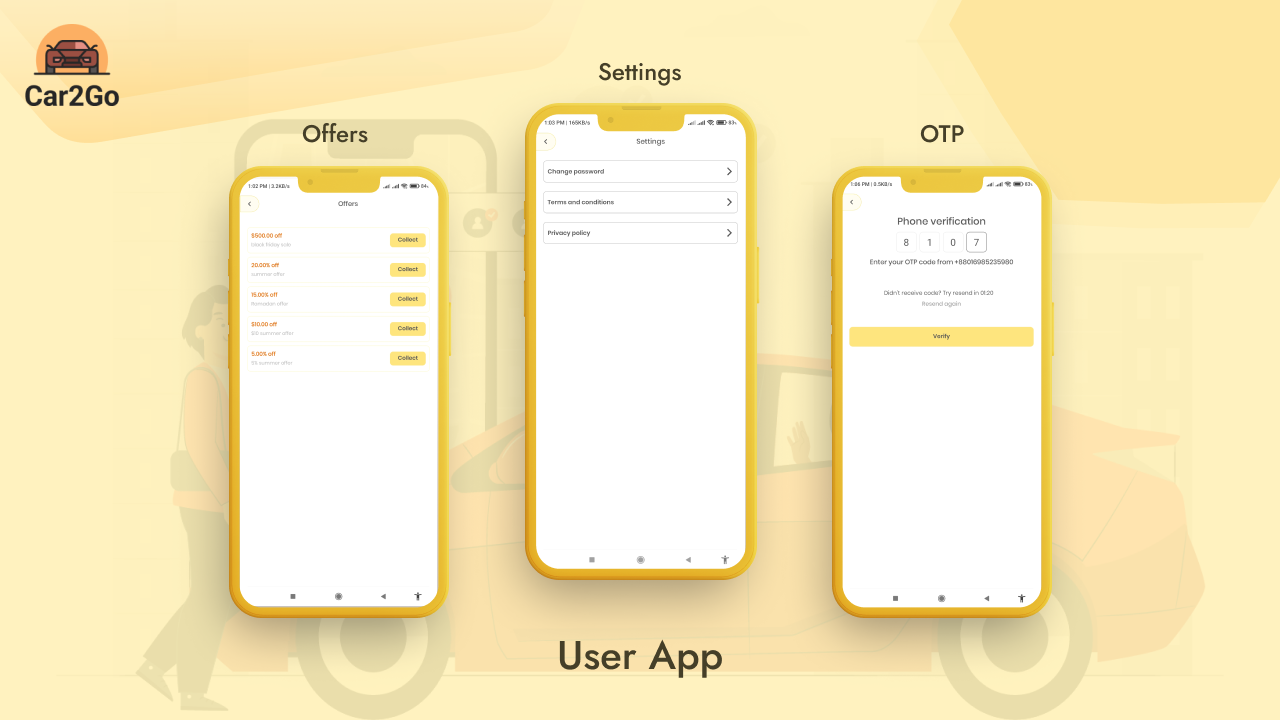 Car2Go - One Stop Ride Share Platform | User Native Android App ...