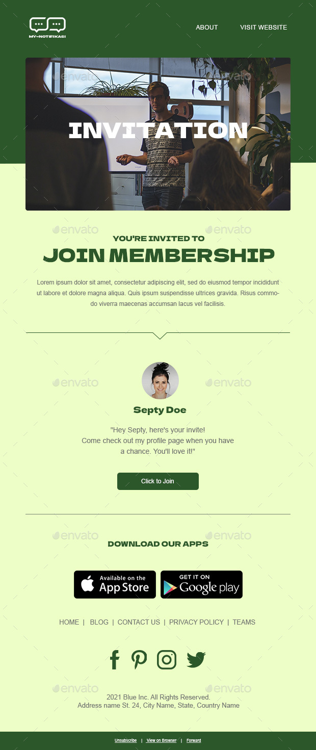 My Notifikasi - Email Template PSD + HTML Bonus, Web Elements ...