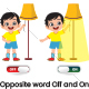 Opposites for kids Off and On, Graphics | GraphicRiver