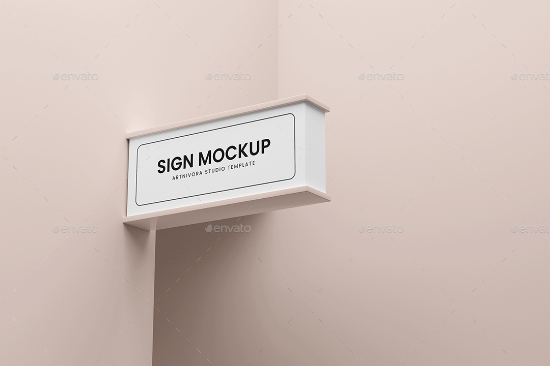 Sign Board Mockup, Graphics | GraphicRiver