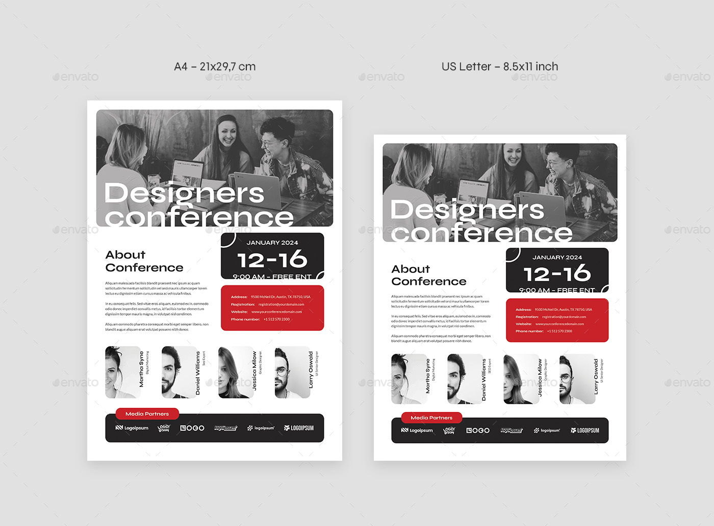 Conference Flyer Template, Print Templates | GraphicRiver