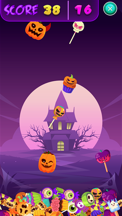 Catch the Candy Halloween Game (Construct 3 | C3P | HTML5) by CGFX-Studio