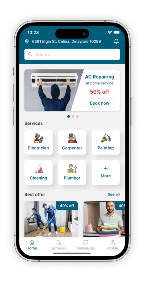 Home Service Finder App Template in iOS Swift | HelpingHand | Multi ...