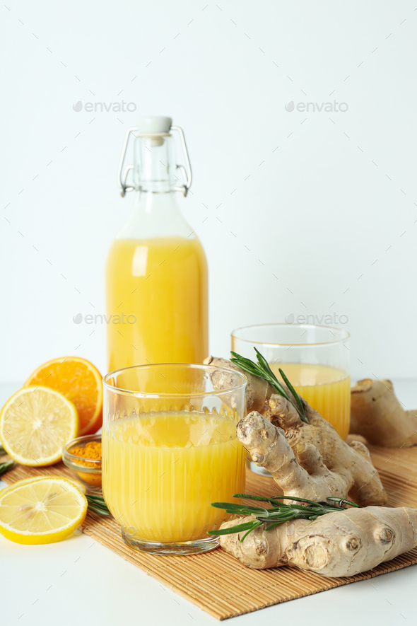 Concept of healthy liquid - ginger turmeric drink Stock Photo by ...