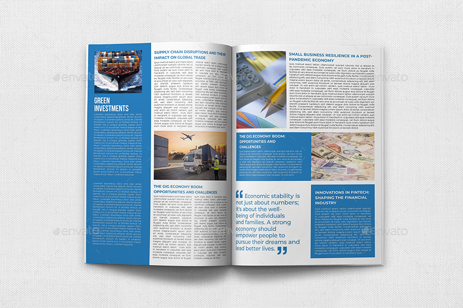 Economy Newsletter Template, Print Templates | GraphicRiver