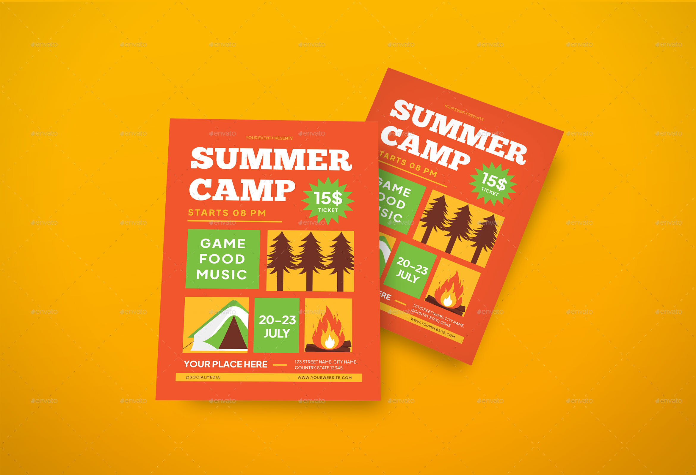 Summer Camp Flyer, Print Templates | GraphicRiver