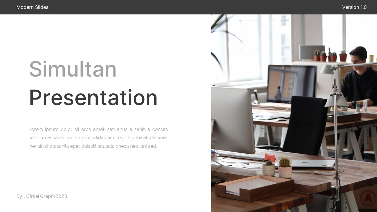 Simultan - Minimal Business Google Slides Template, Presentation Templates