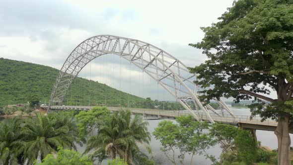 Adomi Bridge crossing in Ghana, Africa, Stock Footage | VideoHive