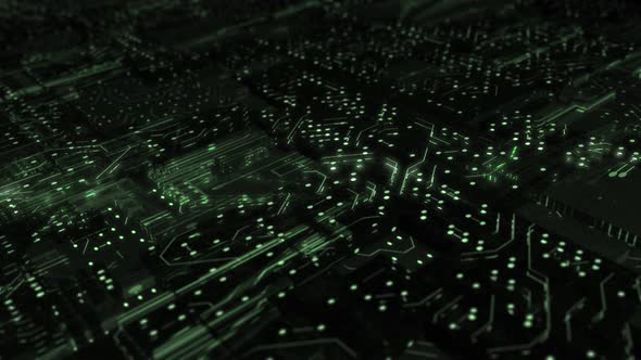 4k Green Circuit Board, Motion Graphics | VideoHive