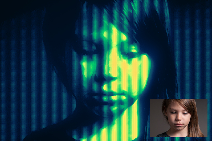 CRT Monochrome Text and Photo Effect, Add-ons | GraphicRiver