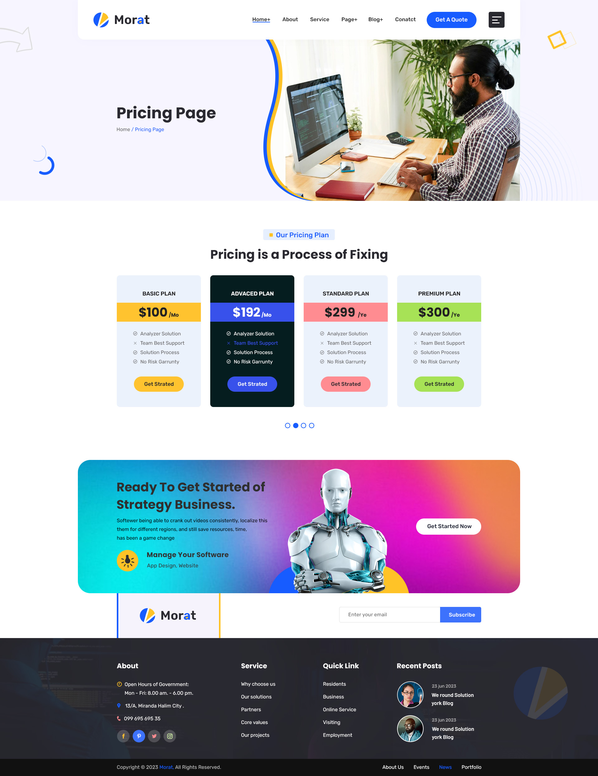Morat -Software & Solution PSD Template. by Deferen | ThemeForest