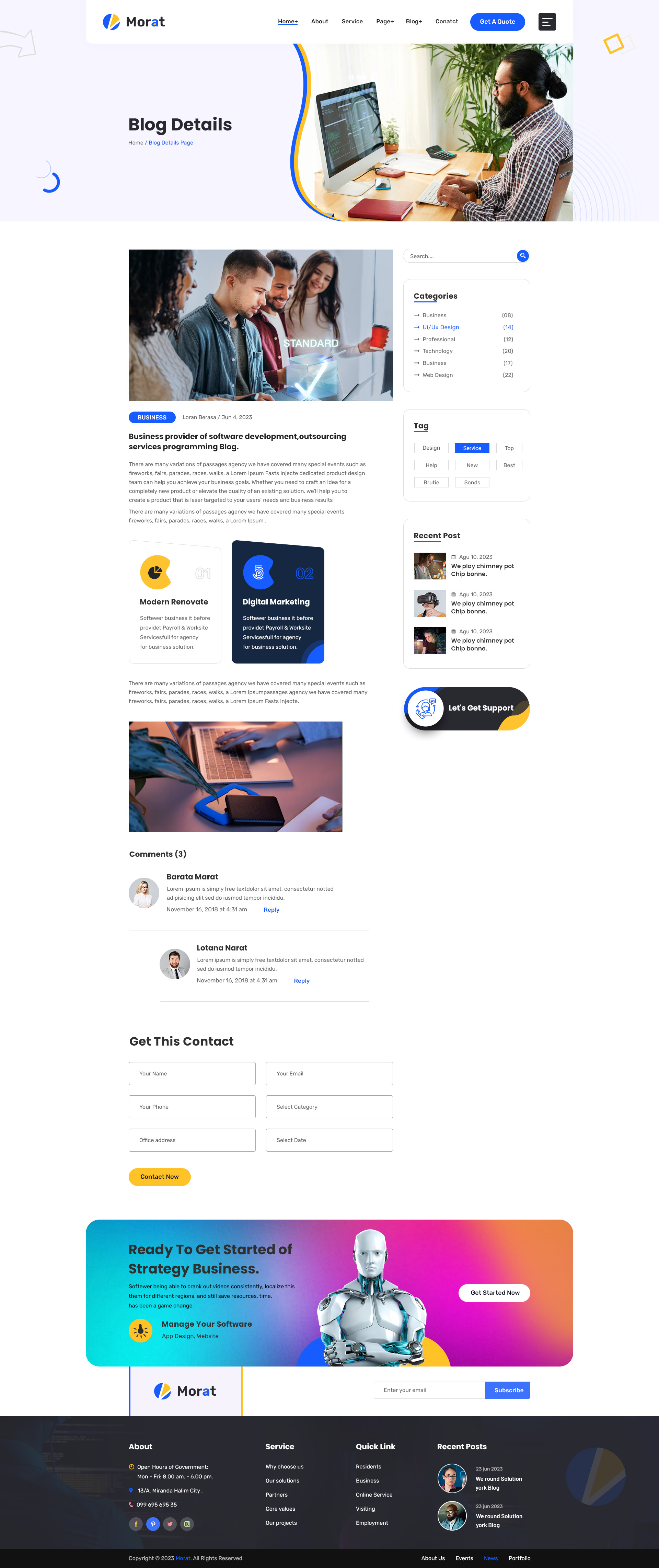 Morat -Software & Solution PSD Template. by Deferen | ThemeForest