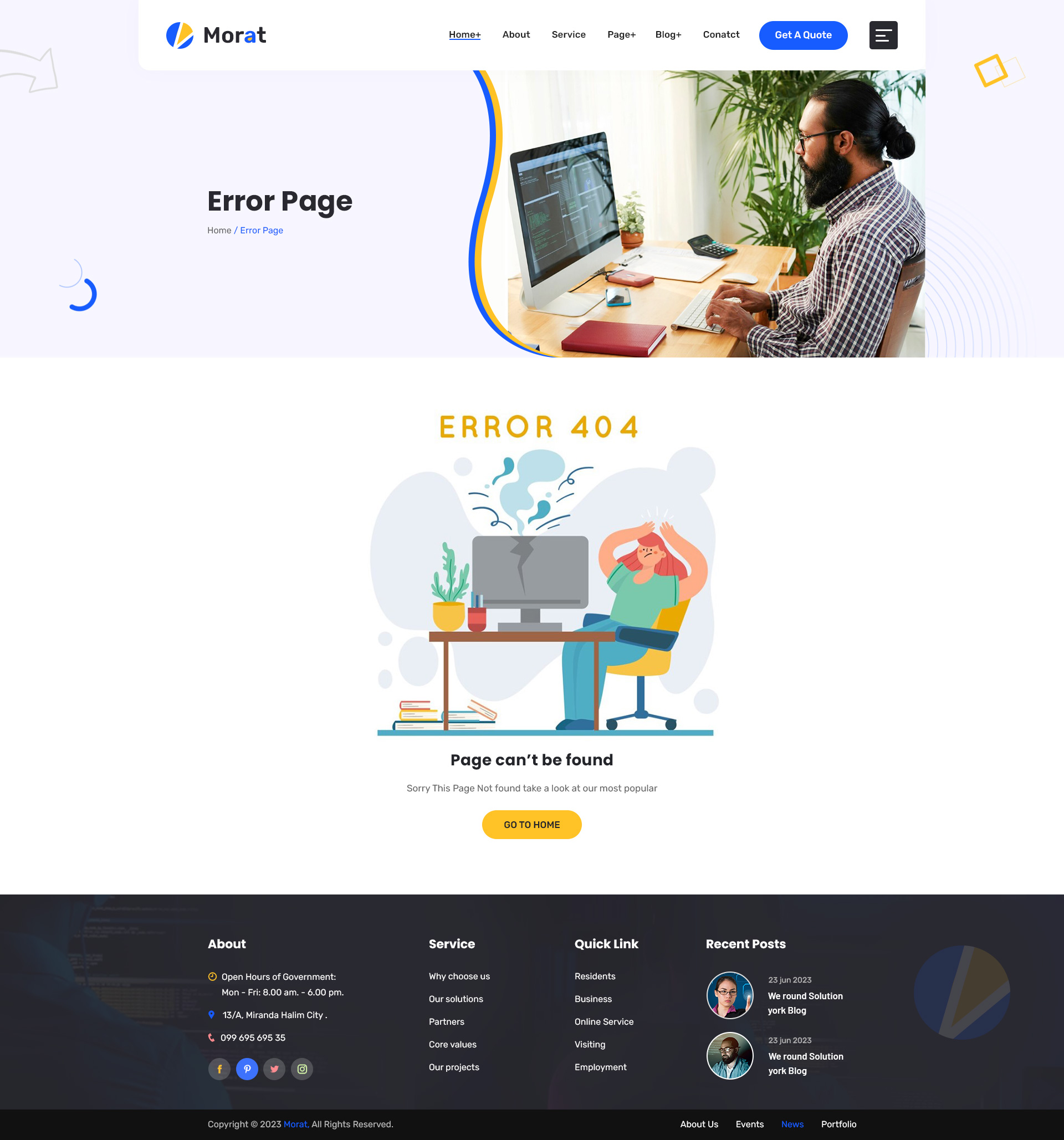 Morat -Software & Solution PSD Template. by Deferen | ThemeForest