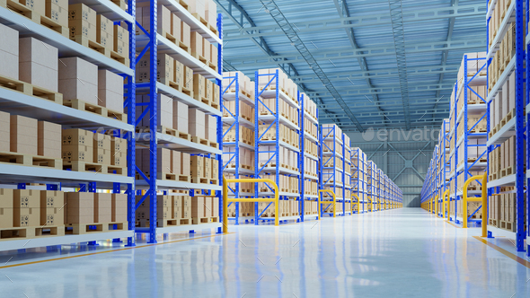 Empty warehouse in logistic center,Warehouse for storage and ...