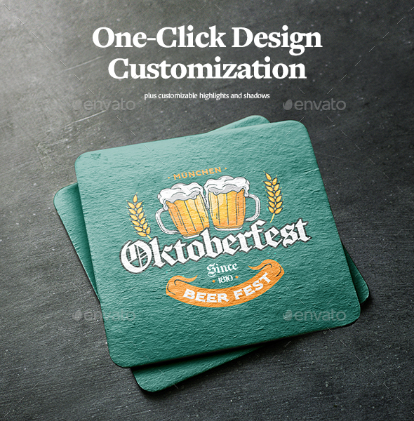 Beer Coaster Mockup, Graphics | GraphicRiver